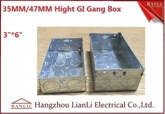 China 3&quot;*6&quot; Metal Electrical Gang Box BS4662 Hot Dip Galvanized Coil With Adjustable Ring supplier